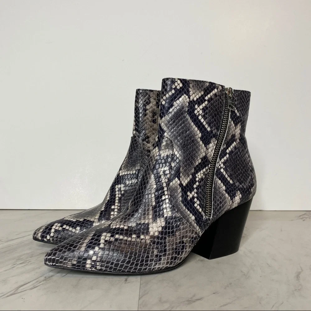 All Saints | Shoes | All Saints Astr Snakeskin Print Black White Gray ...
